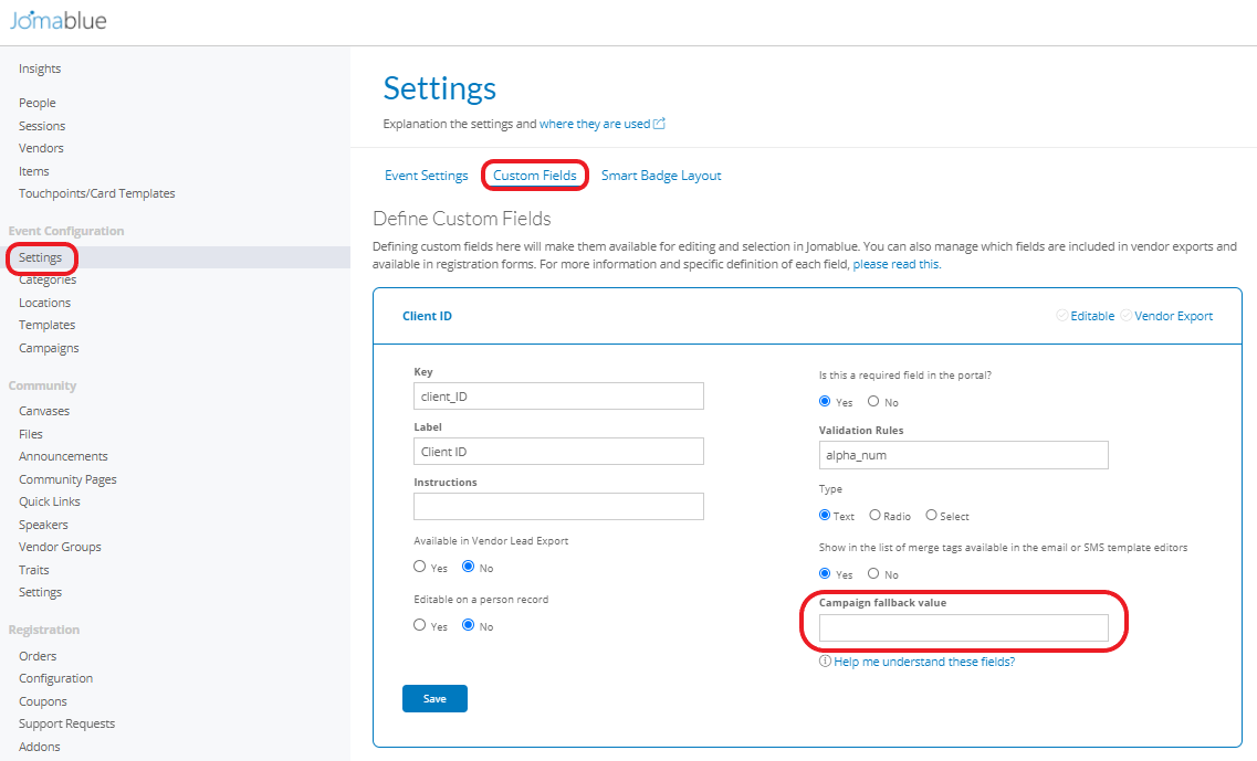 Setting Fallback Values For Custom Fields